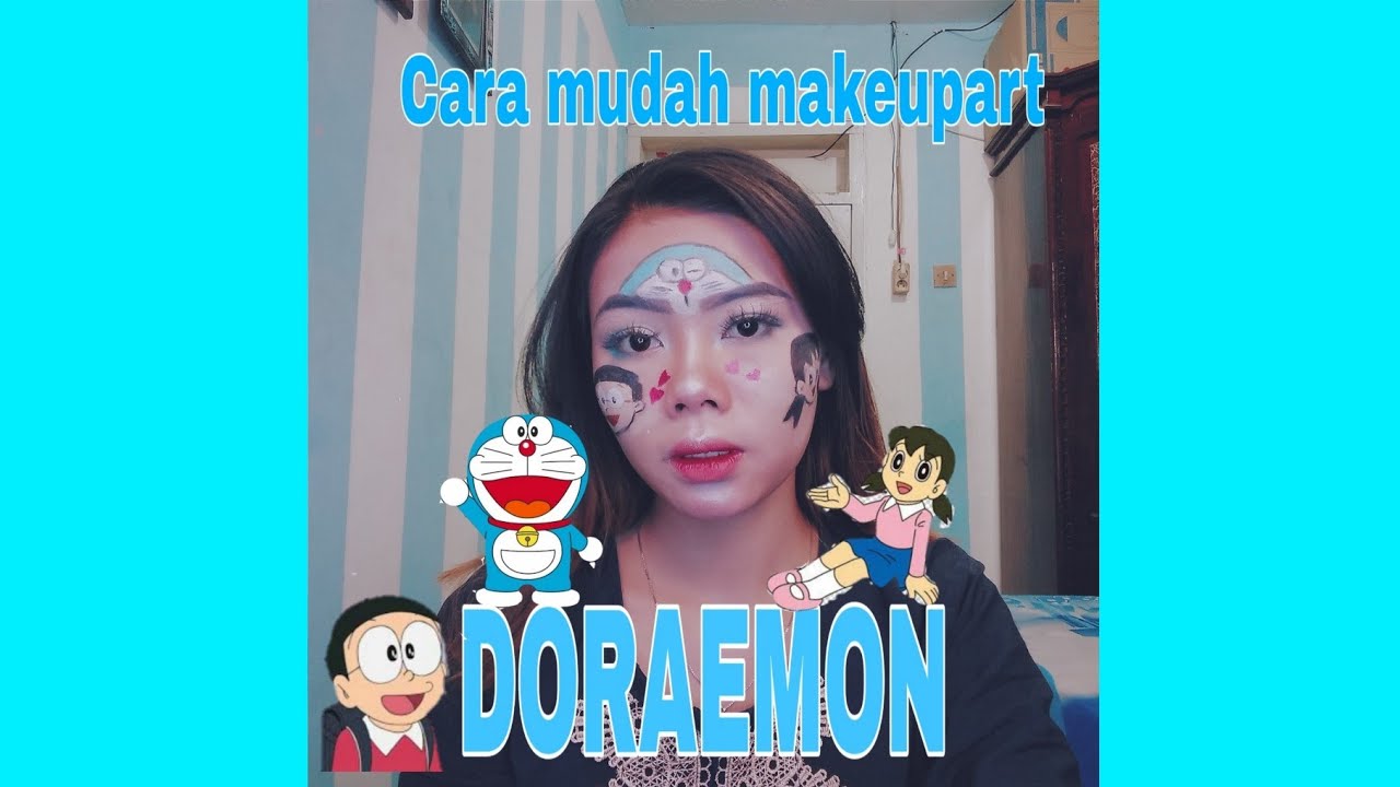 Makeupart DORAEMON |Cara mudah| - YouTube