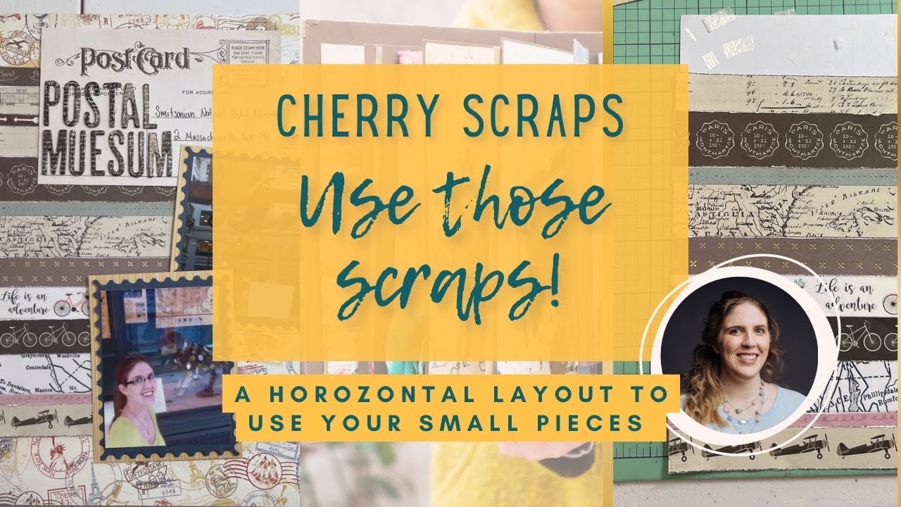 Use your paper scraps in this scrapbook page layout! - YouTube