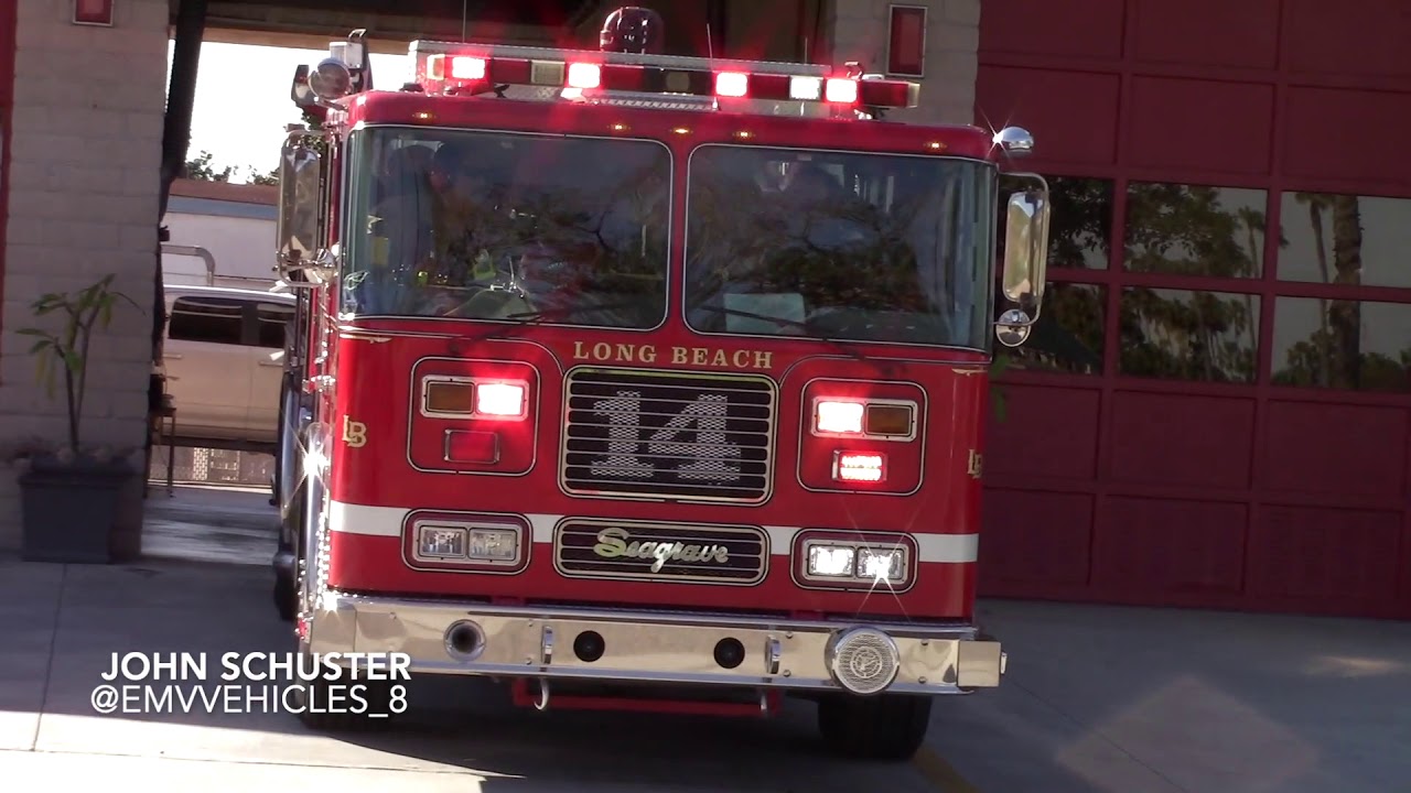 *Q USAGE* Long Beach Fire Engine 14 Responding x2 - YouTube