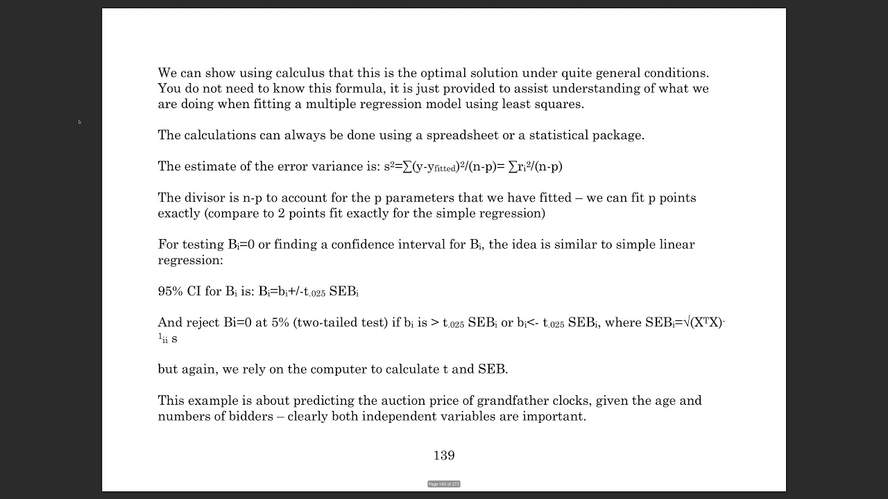 IQRM Chapter 11: Multiple Regression - YouTube