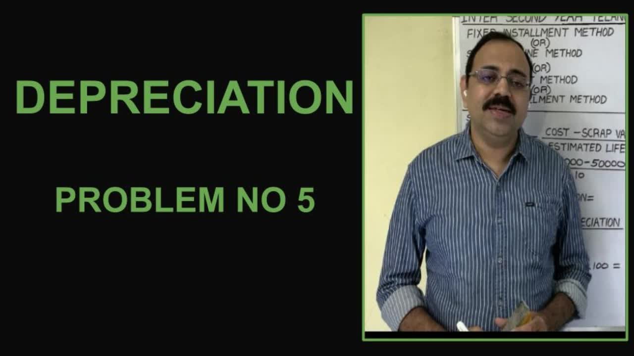 Depreciation | Fixed Installment Method | Inter second year commerce ...