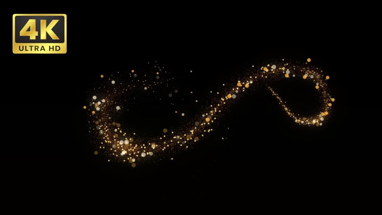 4K Golden Shimmering Particles Pixie Dust Animation Trail l BLACK SCREEN - YouTube
