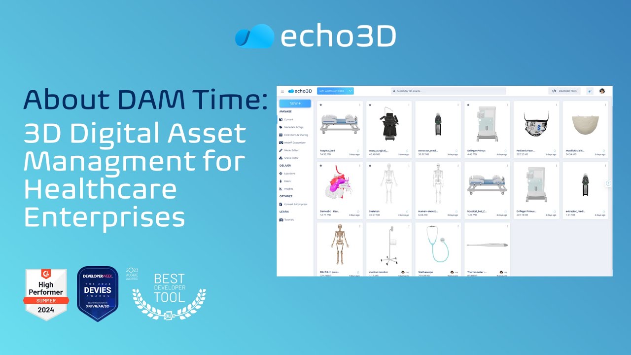 echo3D | 3D Digital Asset Management (3D DAM) for Healthcare Enterprises Workshop - YouTube