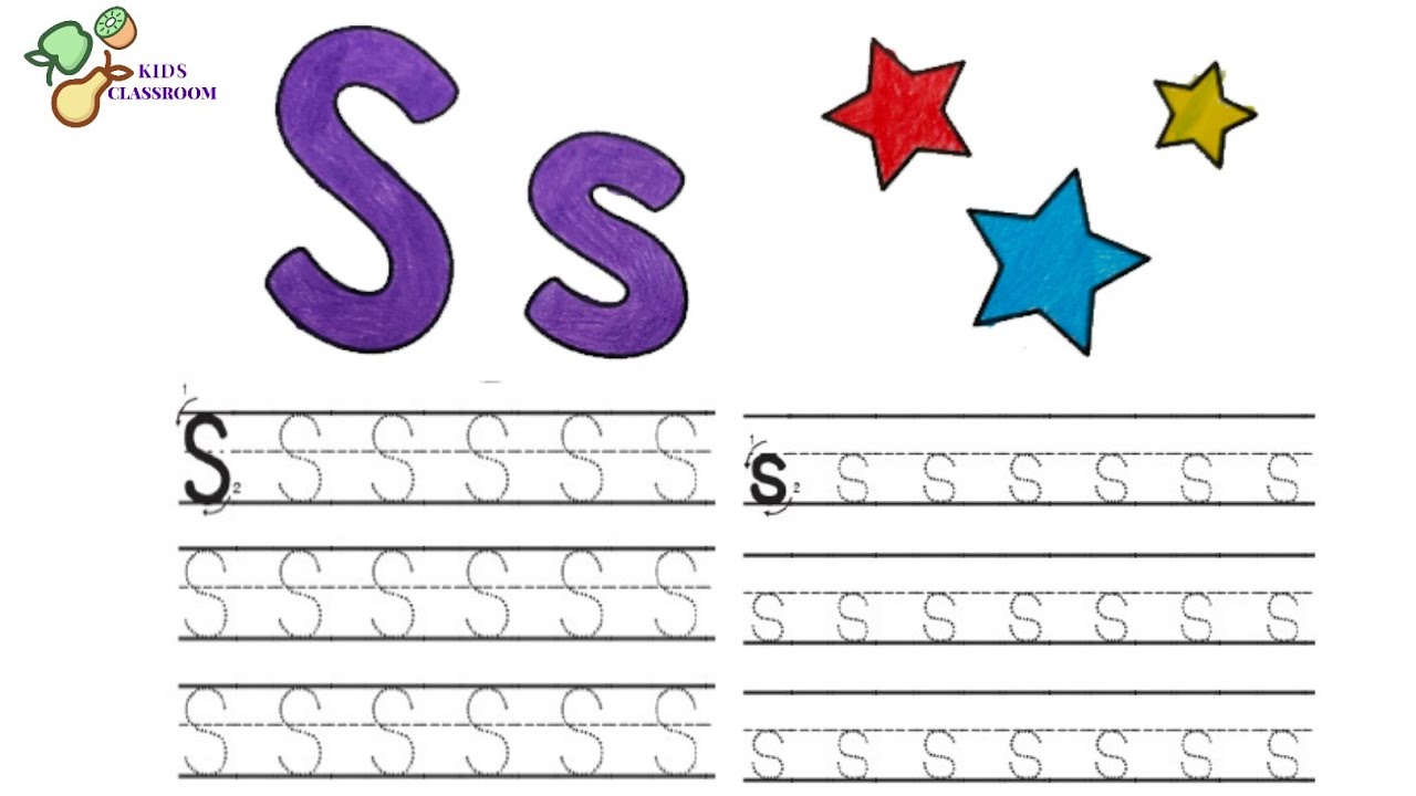 Tracing Alphabet Letter Ss | Tracing Small and Capital Letter S ...
