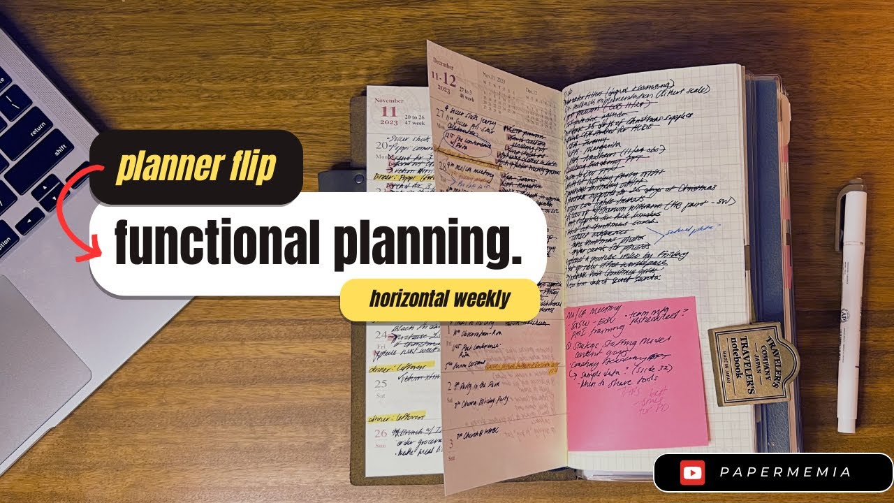 Functional Planner Flip | Horizontal Weekly Spread - YouTube