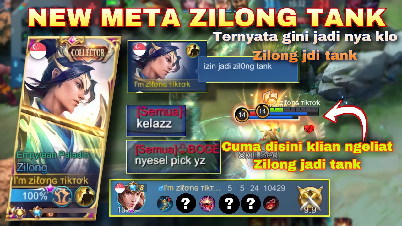 NEW META ZILONG TANK, pertama di Dunia - Begini Cara Rotasi nya ...