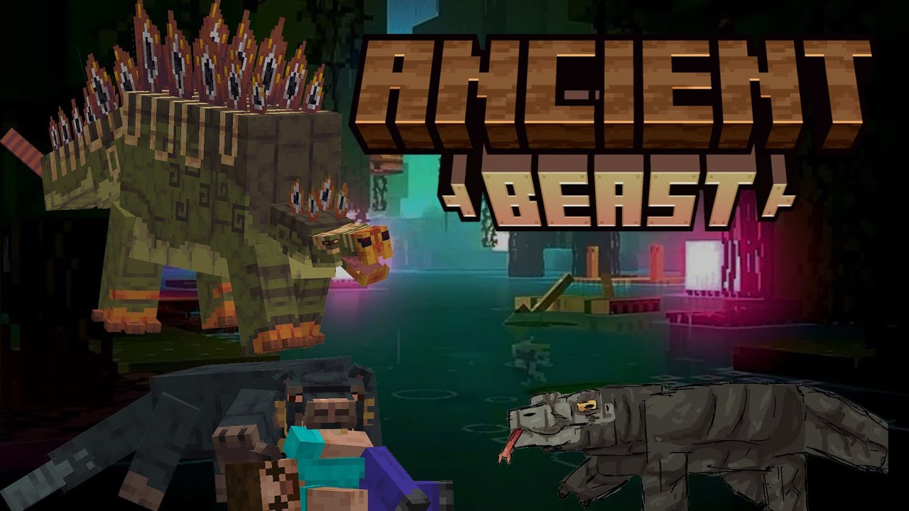Actualización#1/ Ancient Beast I addon de criaturas prehistoricas para #minecraft #bedrock 🦕 ...