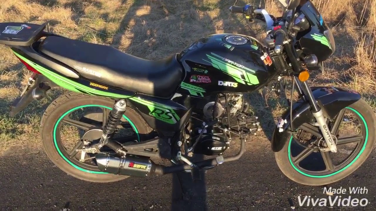 Barton rs sprint tłumik Akrapovic - YouTube