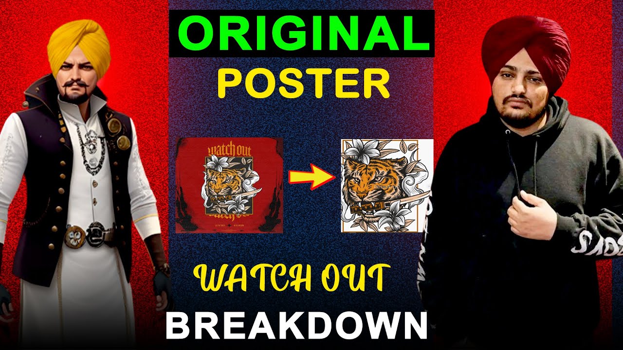Sidhu Moosewala Watch Out New Song Poster Breakdown | Original vs Copy ...