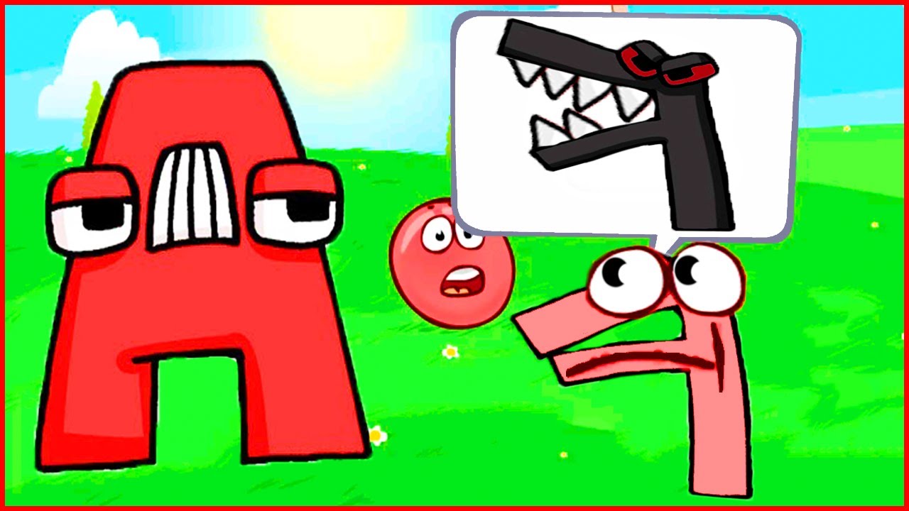 Red Ball 4 vs Alphabet Lore Cave FIght and Boss. Красный шарик против ...