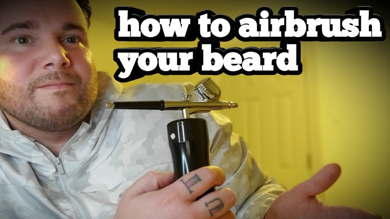 How to airbrush your beard ! Barber airbrush tutorial Easy - YouTube