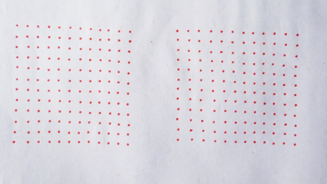 12x12 dots 2 rangoli designs/ chukkala muggulu/ dot kolam - YouTube