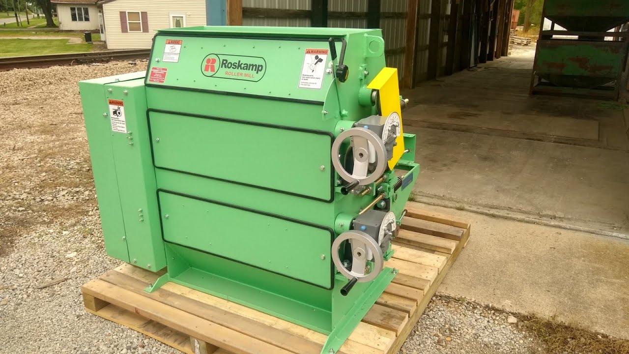 Rebuilt Roskamp 9X36 Roller Mill - YouTube