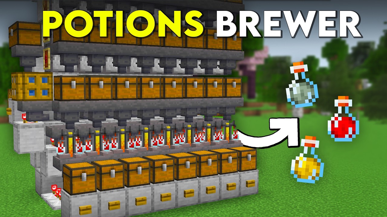 Easy Automatic Potion Brewer Minecraft Java 26.1 | Fast Brewing System ...