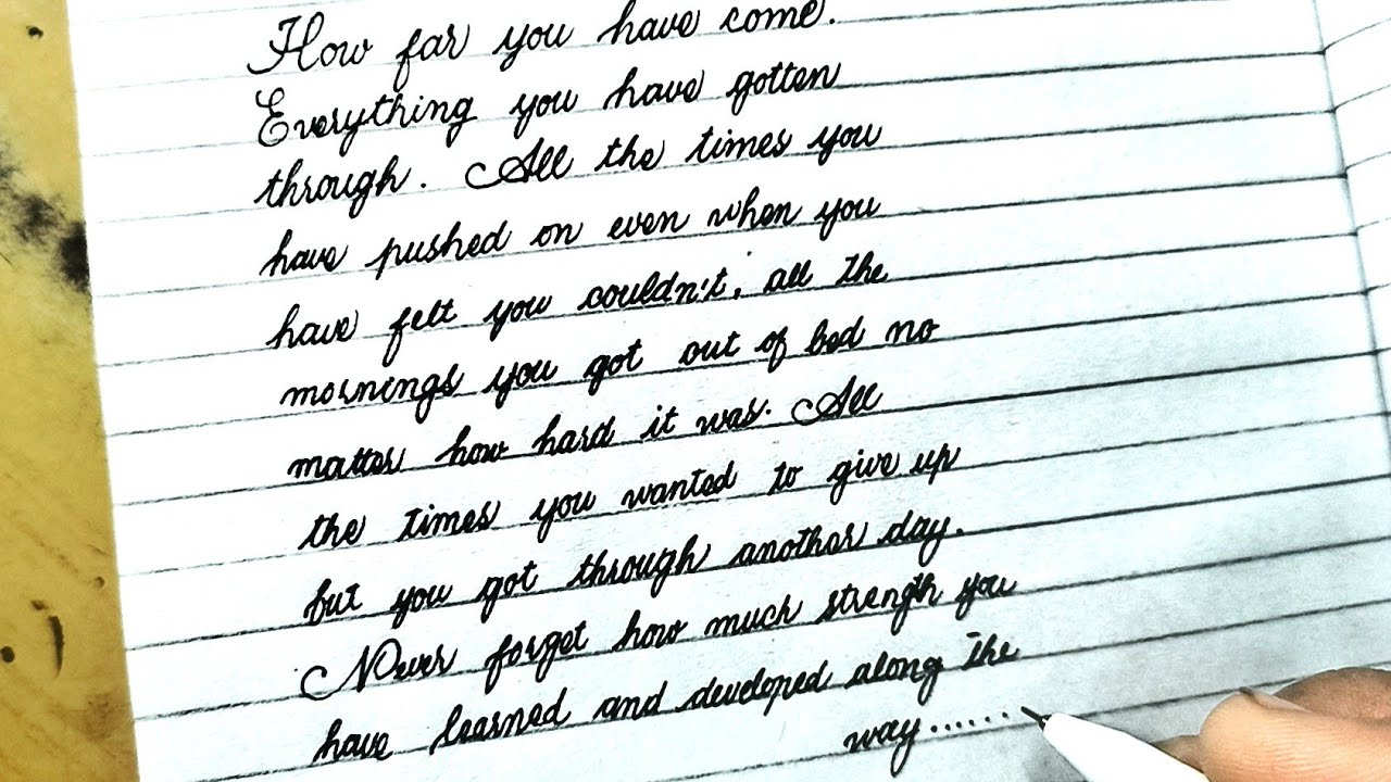 How to write Neat and Clean Beautiful HANDWRITING || Cursive writing ...