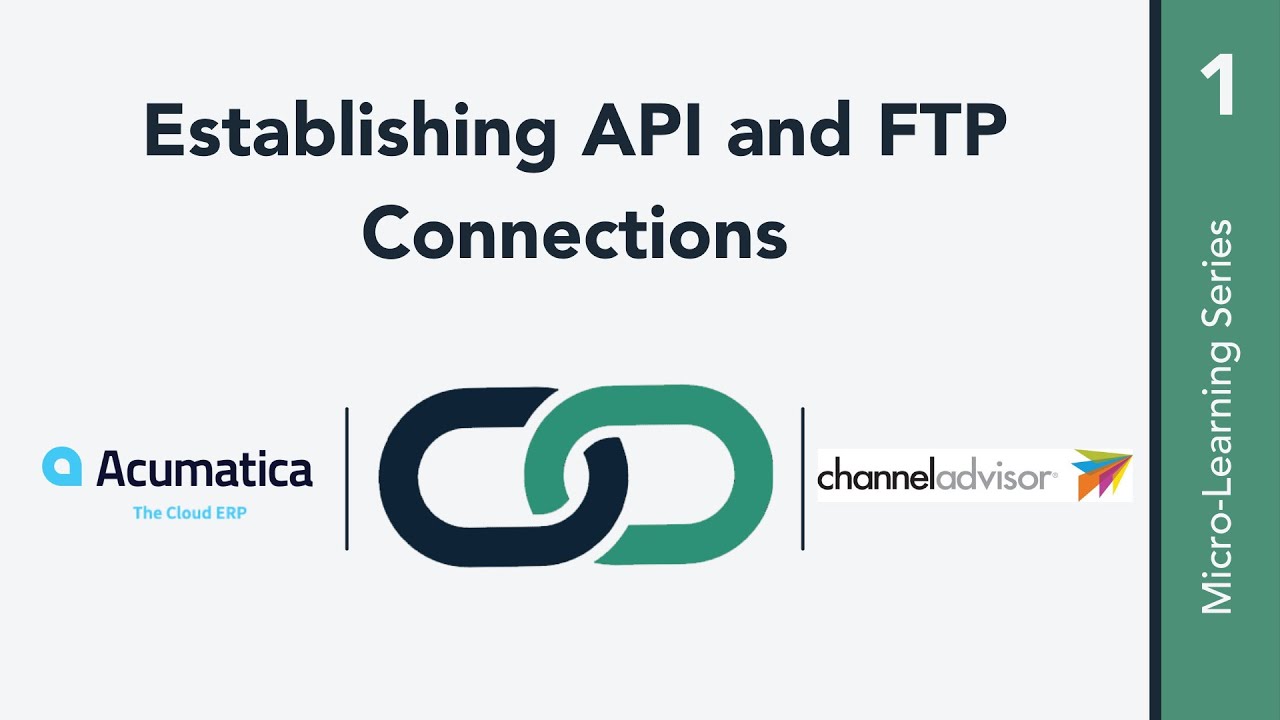 Establishing API and FTP Connections - YouTube