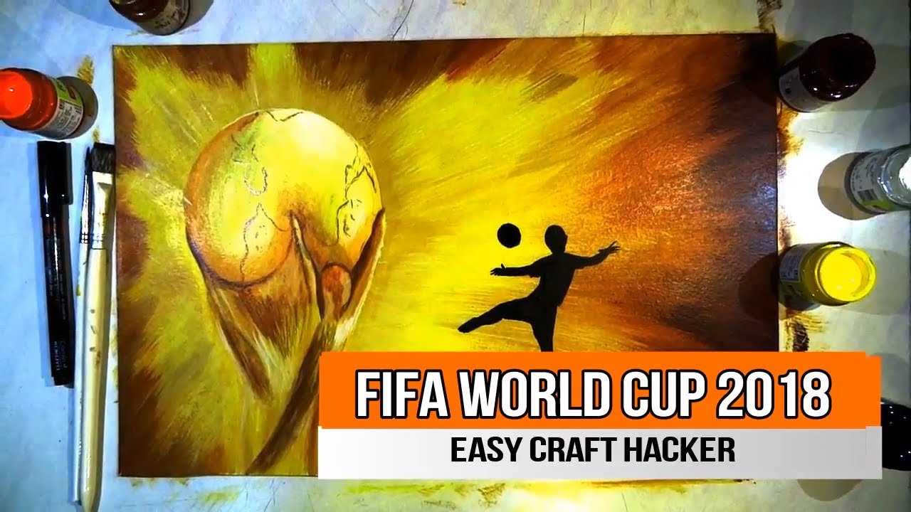 FIFA World cup 2018 painting | Trophy painting | world cup season ...
