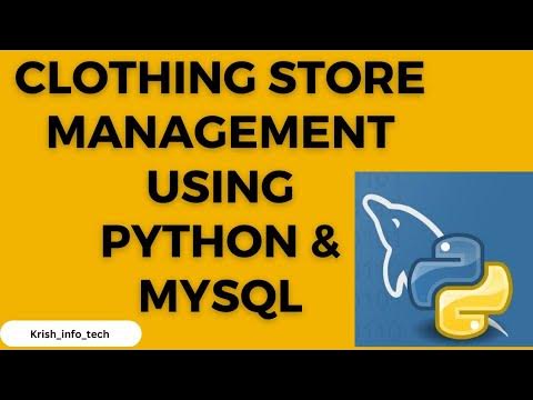 Clothing Store Management Project with Python and MYSQL - YouTube