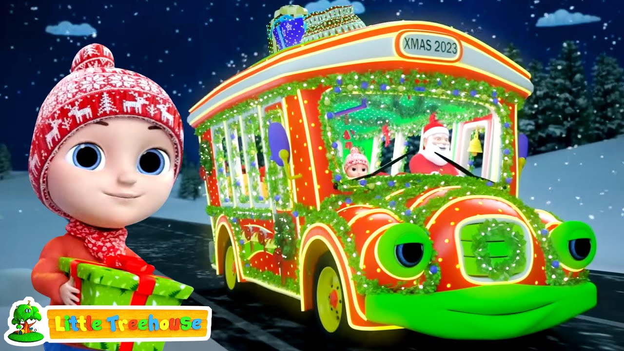 Christmas Wheels On The Bus, Xmas Song & Nursery Rhyme for Kids - YouTube