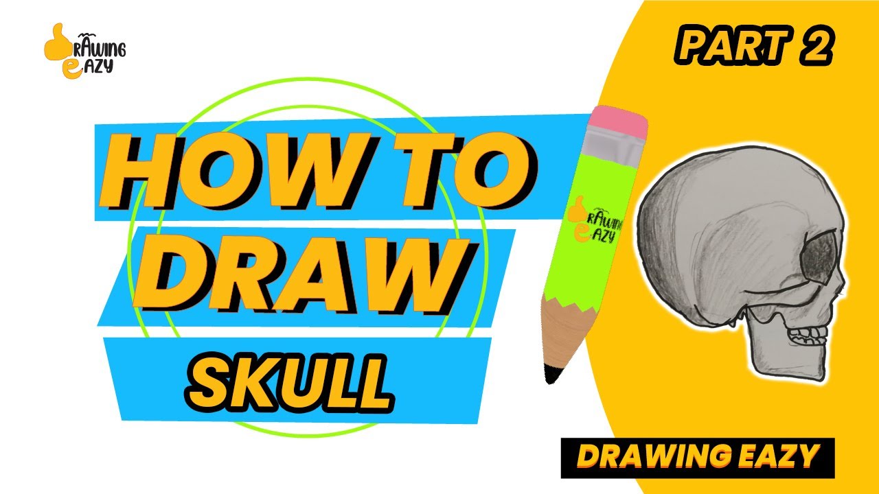 How to Draw Skull using Basic Shapes Easy ! | Part 2 | Drawing Eazy ...