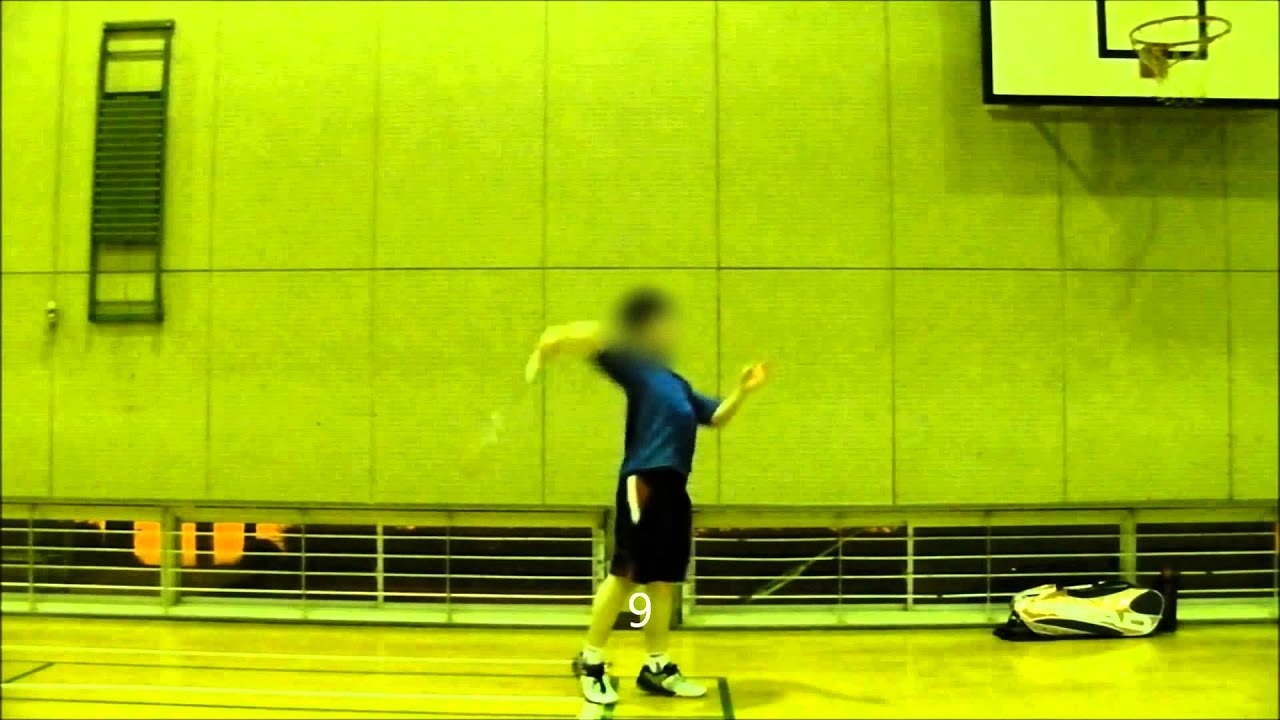 Badminton overhead strokes Super slow motion （Alternately） - YouTube