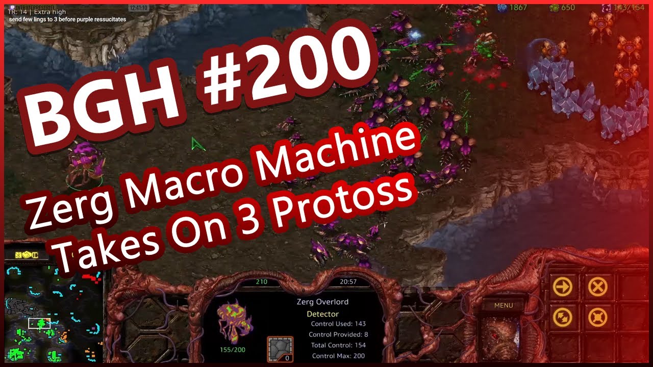 BGH #200 : Zerg Macro Machine Takes On 3 Protoss - YouTube