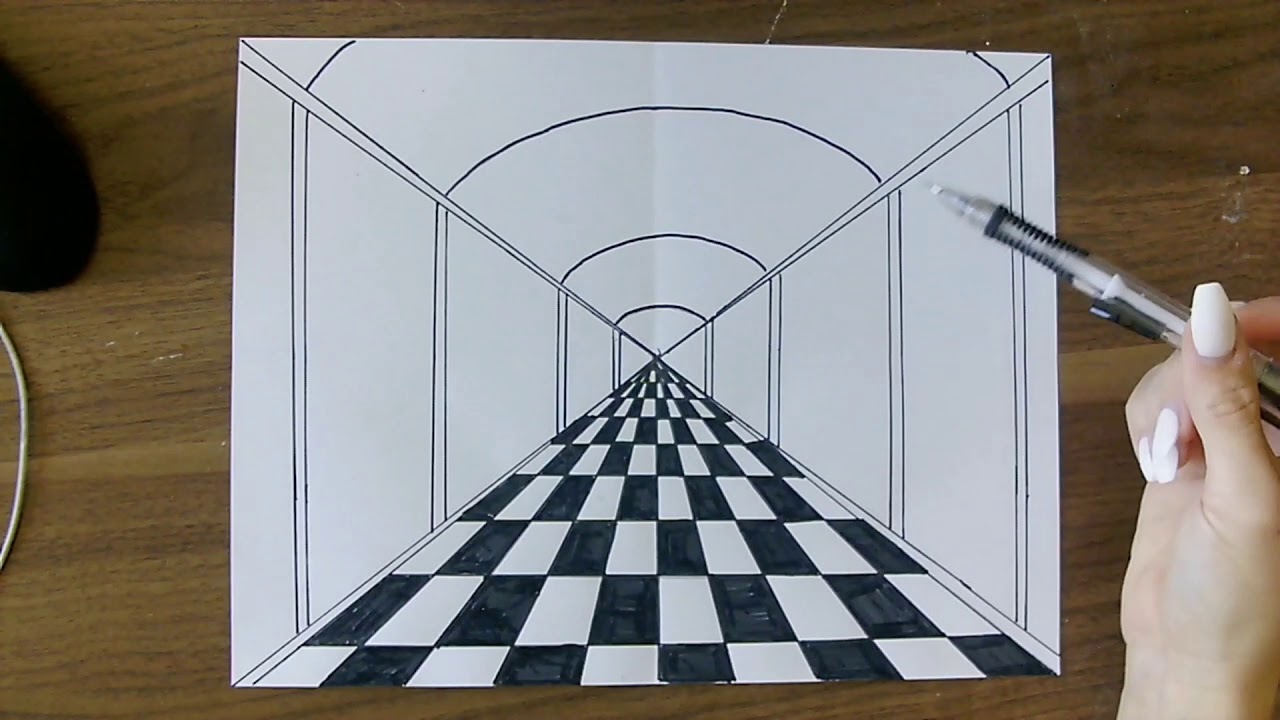 One Point Perspective Aquarium Part 2 - YouTube