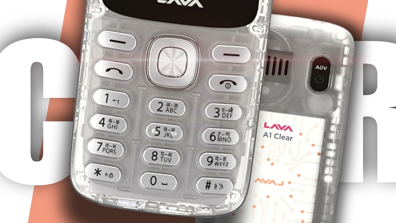 Nothing Keypad Phone Like Design | LAVA A1 CLEAR Launched is it 4G ...