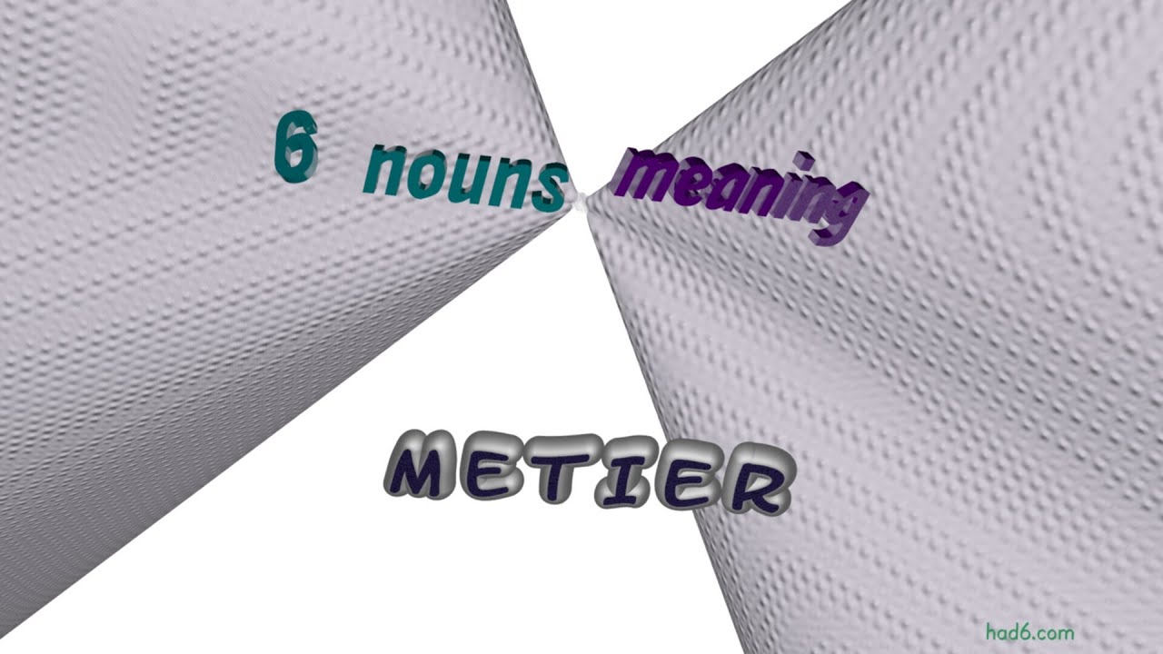metier - 11 nouns synonym of metier (sentence examples) - YouTube