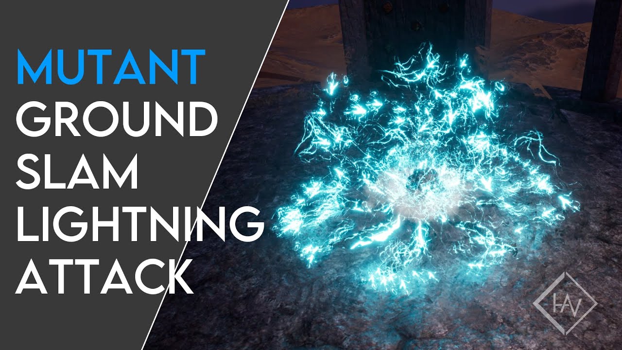 Unreal Engine VFX - Mutant Ground Slam Lightning Attack - YouTube