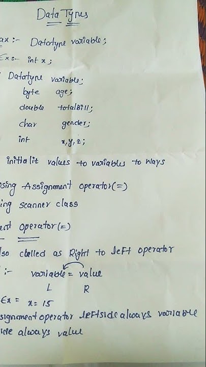 Data types syntax, example programs - YouTube