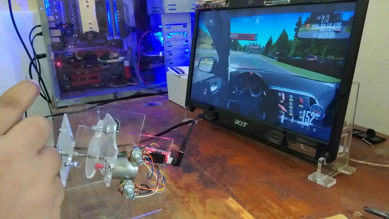 DIY Steering Wheel Game Controller - YouTube