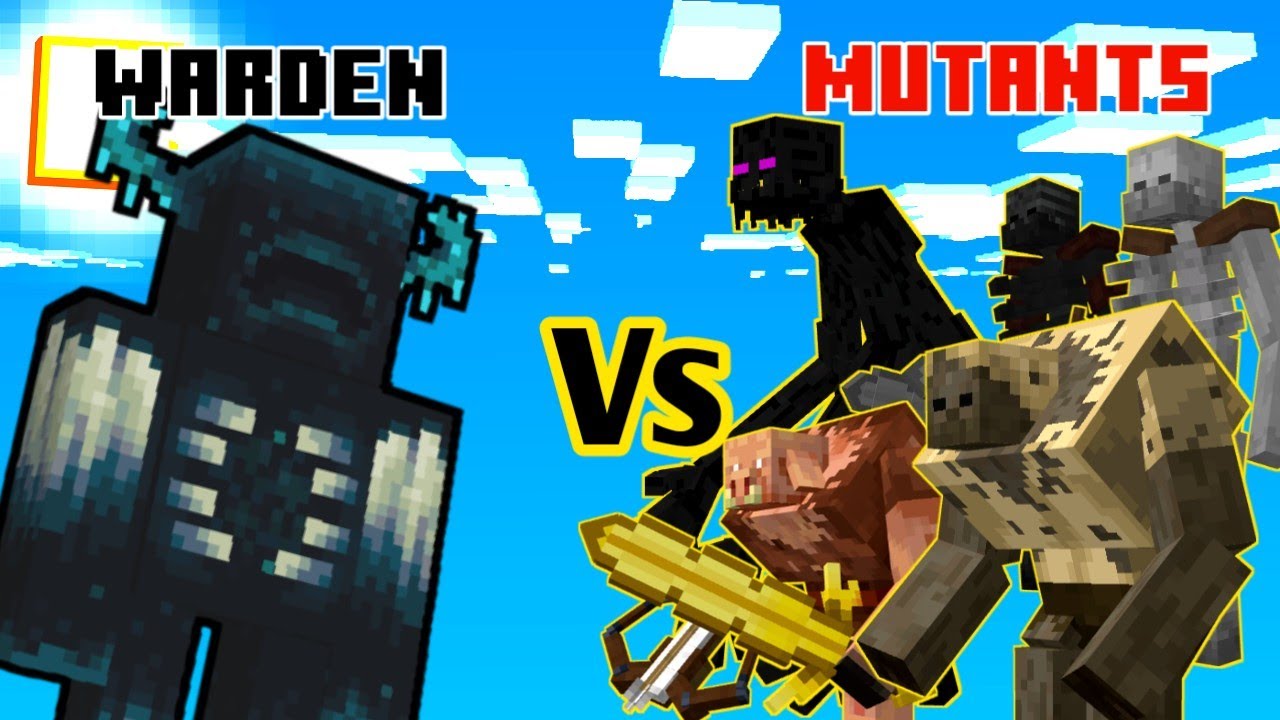 Warden Vs Mutants! Minecraft Mobs Fight! - YouTube