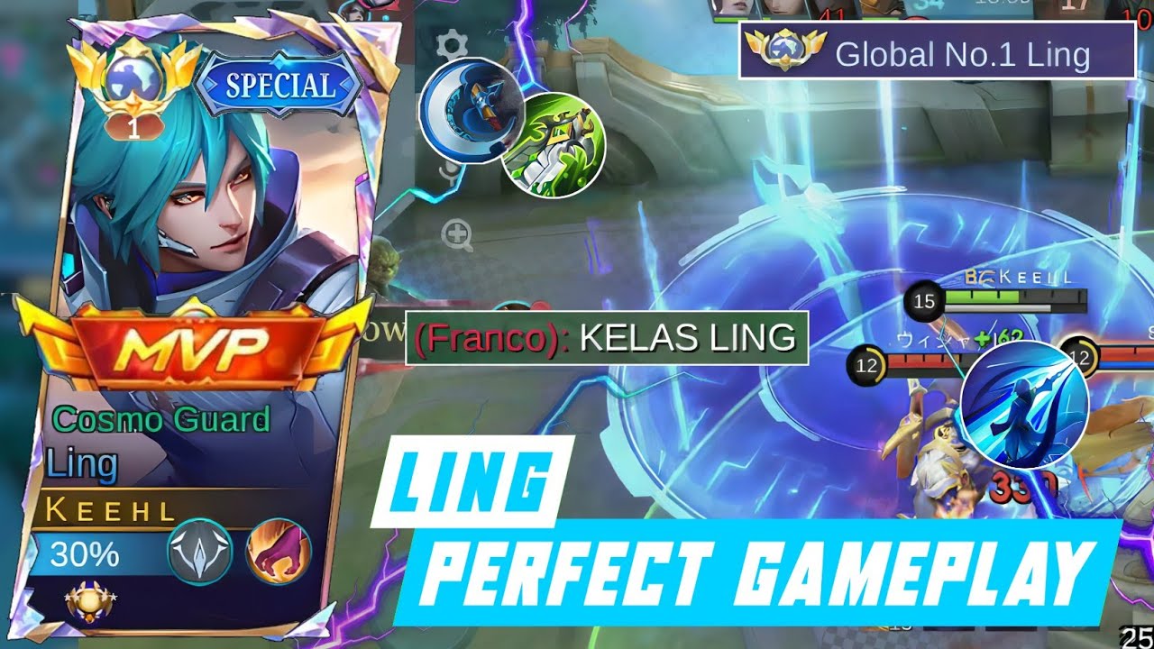 LING COSMO GUARD FASTHAND COMBO! GLOBAL LING SOLO RANK - MOBILE LEGENDS ...