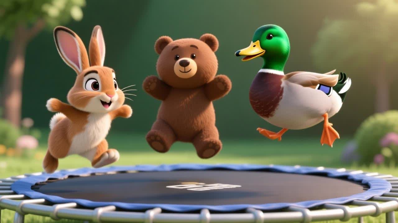 El Pato Verde Brillante Canta la Tabla del 5 🦆🎵 | Canción Educativa ...