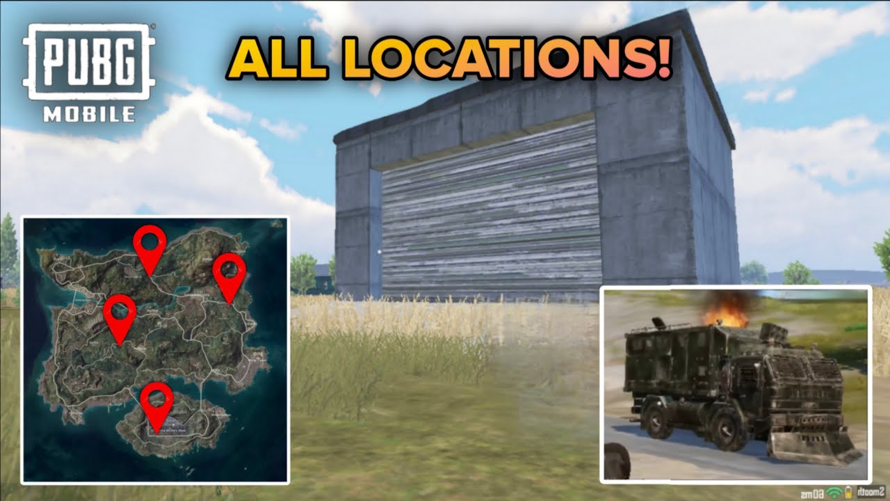 PUBG MOBILE - All LOOT TRUCK Locations (Map Guide) - YouTube