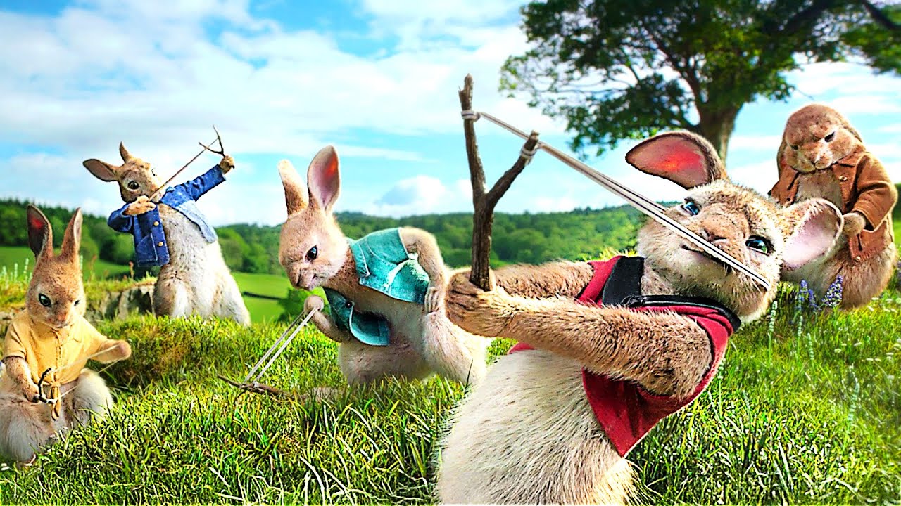 Les lapins s'entrainent pour se venger du fermier ! | Pierre Lapin ...