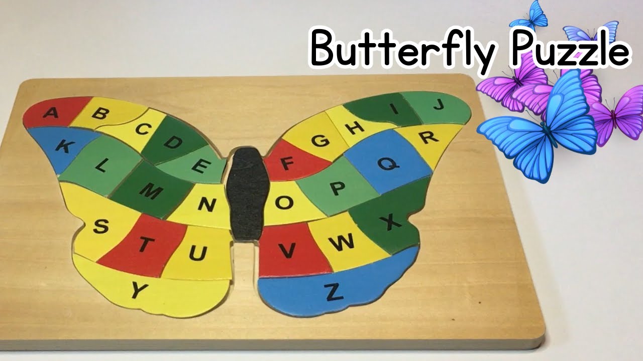 Learn ABCs with Butterfly Puzzle | ABC and Color Recognition for Kids ...
