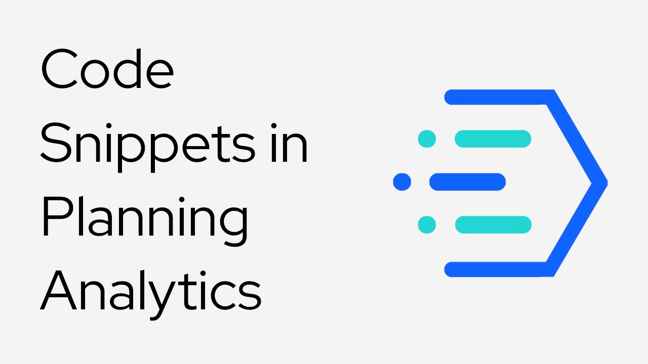 Code Snippets In Planning Analytics PAW 81 YouTube Code Snippets In Planning Analytics PAW 81 YouTube