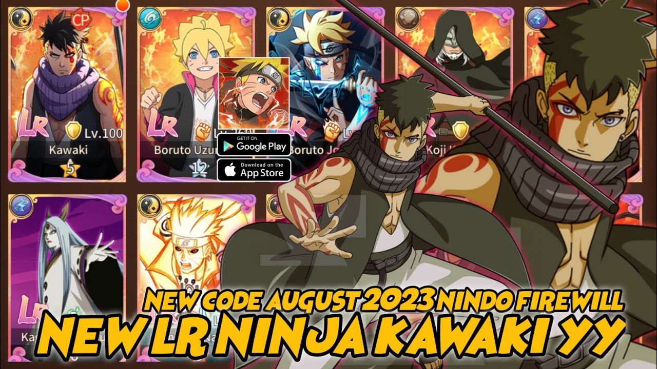 New Ninja LR Kawaki YY & new Code August 2023 Naruto x Boruto Nindo ...
