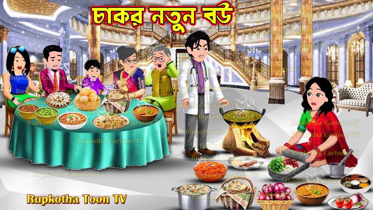 চাকর নতুন বউ Chakor Notun Bou | Cartoon Bangla Cartoon | 1 Ghontai 50 ...