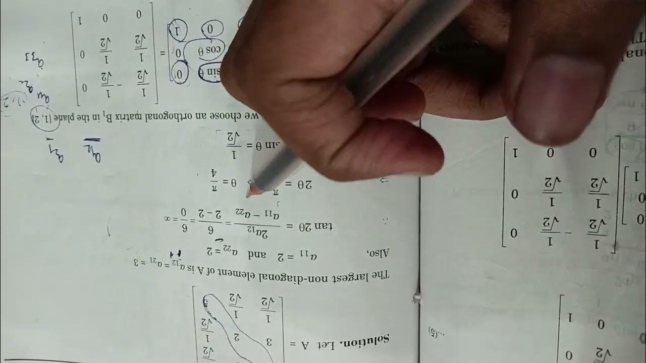 Jacobi's Method for Symmetric Matrix Chapter 7 Eigen Value Problems NUMERICAL ANALYSIS semester ...