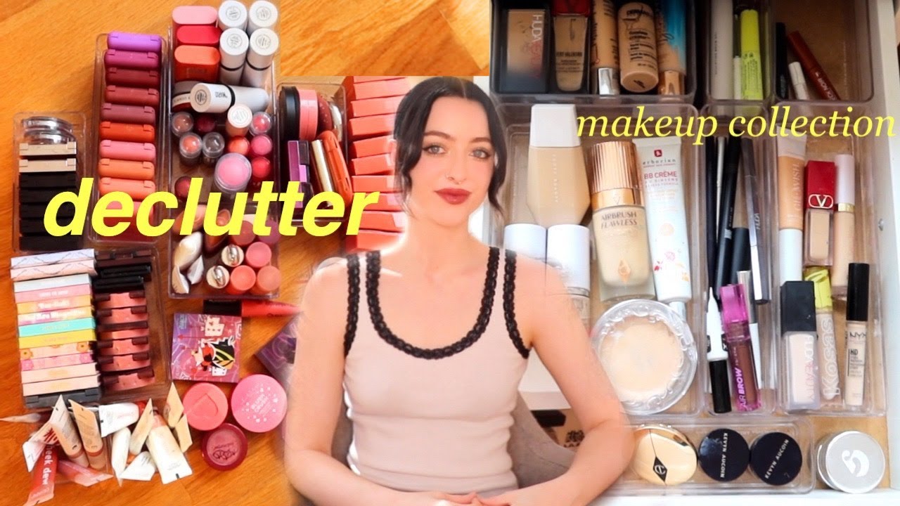 declutter and organize my ENTIRE makeup collection with me before i ...