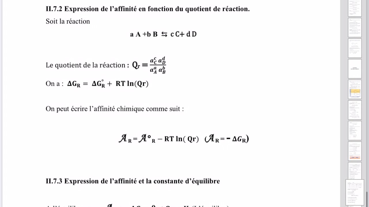 Cours N6 Affinité Chimique - YouTube