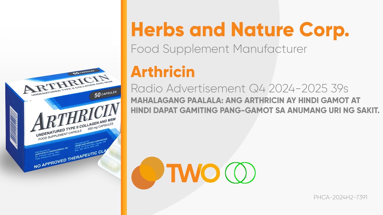 Arthricin Radio Ad Q4 2024-2025 39s [ST] - YouTube
