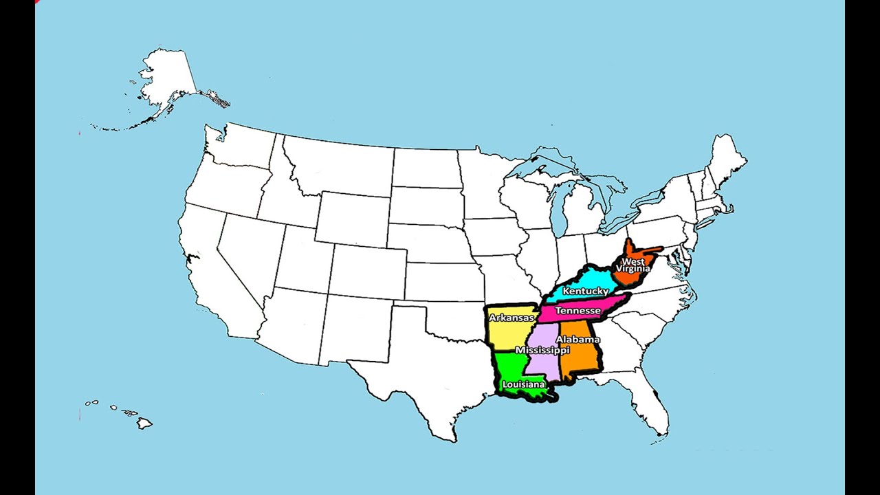 16 Southern States And Capitals With Maps USA States And Capitals Map