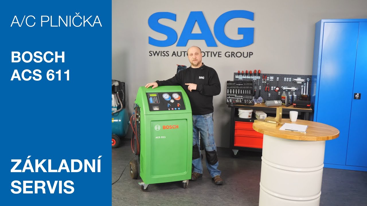 A/C plnička BOSCH ACS 611 - servis - YouTube
