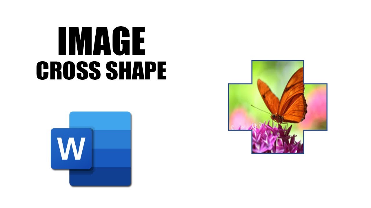 How to insert image into cross shape in word - YouTube