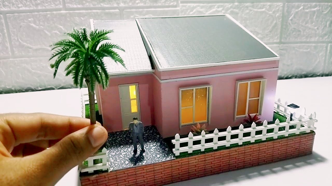 DIY MINIATURE RUMAH DARI BAHAN KARDUS#8 RUMAH NUANSA PINK DAN PUTIH ...