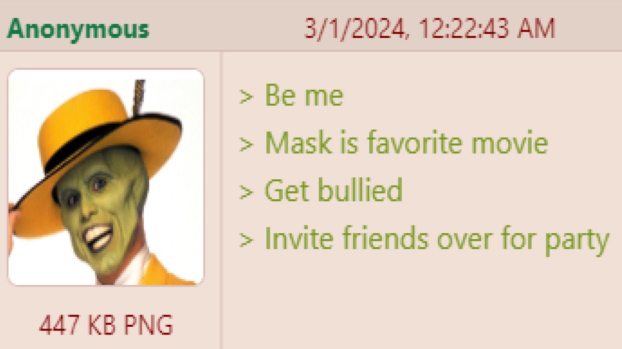 Anon LOVES The Mask - 4Chan Greentext Stories - YouTube